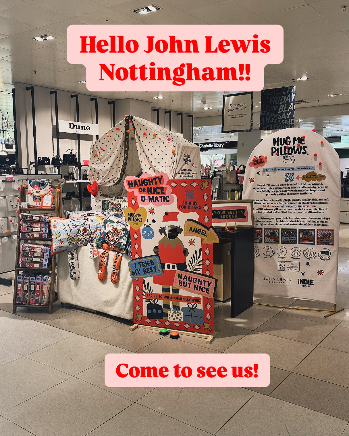 Nottingham Christmas 2024 John Lewis Pop-up shop. – The House of Fandango